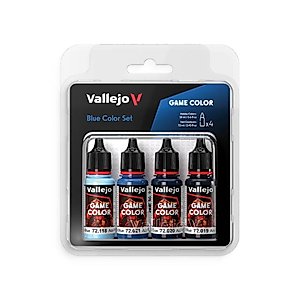 Vallejo - Blue Color Set | Contains 4 bottles x 18 ml (0.60 fl.oz.)