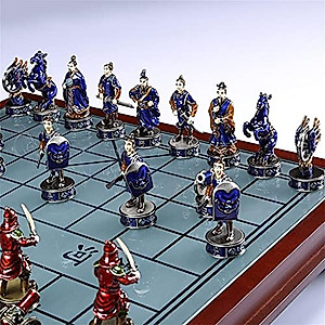 THPT Chess Chinese Creative Three-Dimensional Figure Solid Wood Ornaments Enamel Color Chess Board Parent-Child Set Gift Board Games (Color : White,Transparent,Brown)