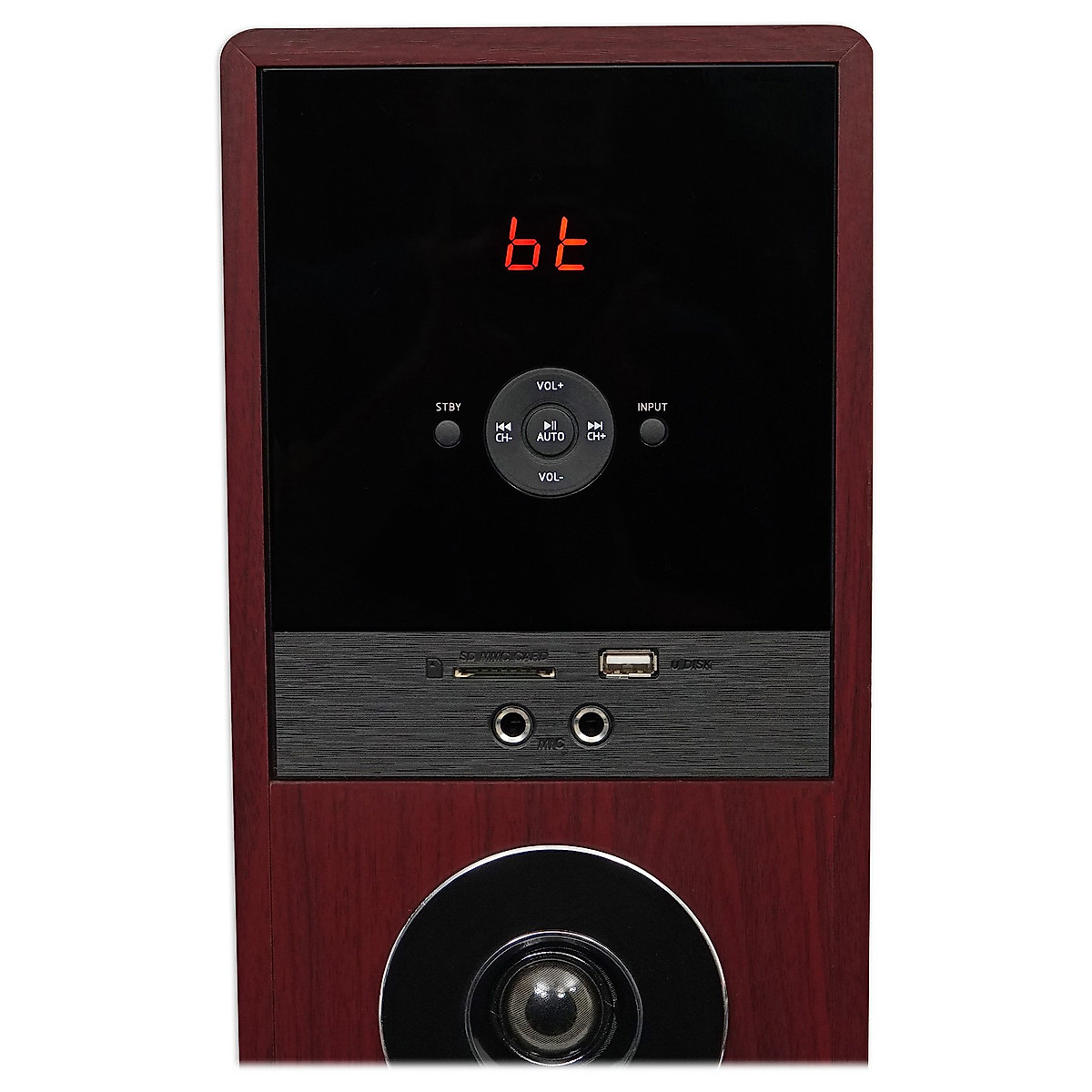 Rockville TM80C Cherry Powered Home Theater Tower Speakers 8" Sub/Bluetooth/USB