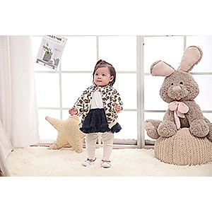 Minicoco Toddler Girl Fleece Warm Outwear Jacket Coat Baby Girl Boy Zipper Up Fall Winter Coat, Leopard Print