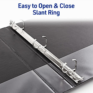 Avery Durable View 3 Ring Binder, 1 Inch Slant Rings, 250-Sheet Capacity, DuraHinge, 1.4 Inch Wide Spine, Customizable Clear Covers and Spine, 1 Bright Coral Pink Binder (17293)