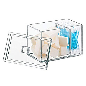 iDesign Clarity Wall Mount Nail Polish Storage Rack with 3 Shelves for Bathroom, Vanity, Closet, Bedroom, Set of 1, Canister