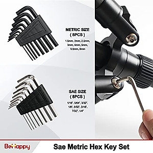 BEHAPPY 118PCS Magnetic Screwdriver Set, Screwdriver Set with Plastic Racking, Precision, Slotted, Phillips, Hex, Pozidriv, Torx Screwdriver Set and Magnetizer Demagnetizer DIY Tools for Tools Gift