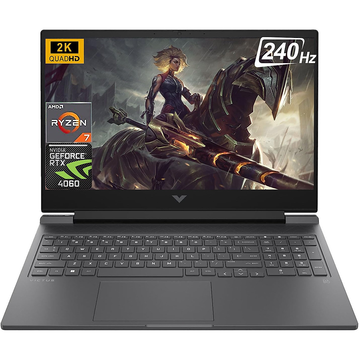 HP Victus Gaming Laptop 2023 Newest, 16" QHD 240Hz Display, AMD Ryzen 7-7840HS > i7-13700H, NVIDIA GeForce RTX 4060 Graphics, 16GB DDR5 RAM, 512GB SSD, Wifi6, Backlit Keyboard, Windows 11 Home