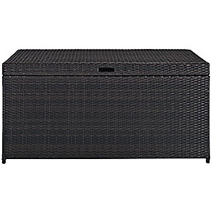 Crosley Furniture CO7300-BR Palm Harbor Outdoor Wicker Storage Bin, Brown