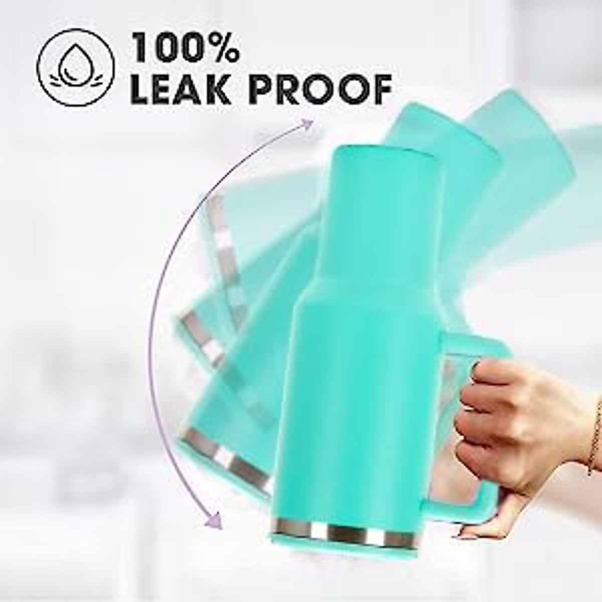 2023new 40oz mug with handle and straw lid|reusable stainless steel insulated water bottle travel mug|modern insulated water bottle cup holder, office gift (blue)