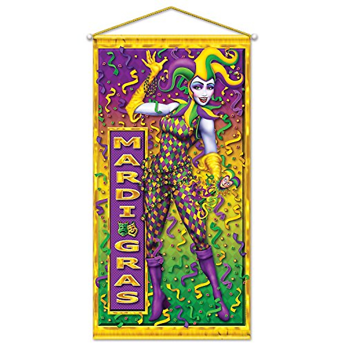 Mardi Gras Door/Wall Panel Party Accessory (1 count) (1/Pkg)