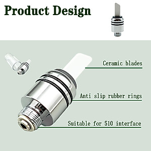 MengMain Ceramic Hot Knife Tip,Heating Multi-Tool Ceramic Knife Tip for Slicing Wax or Viscous oil etc (2-White)