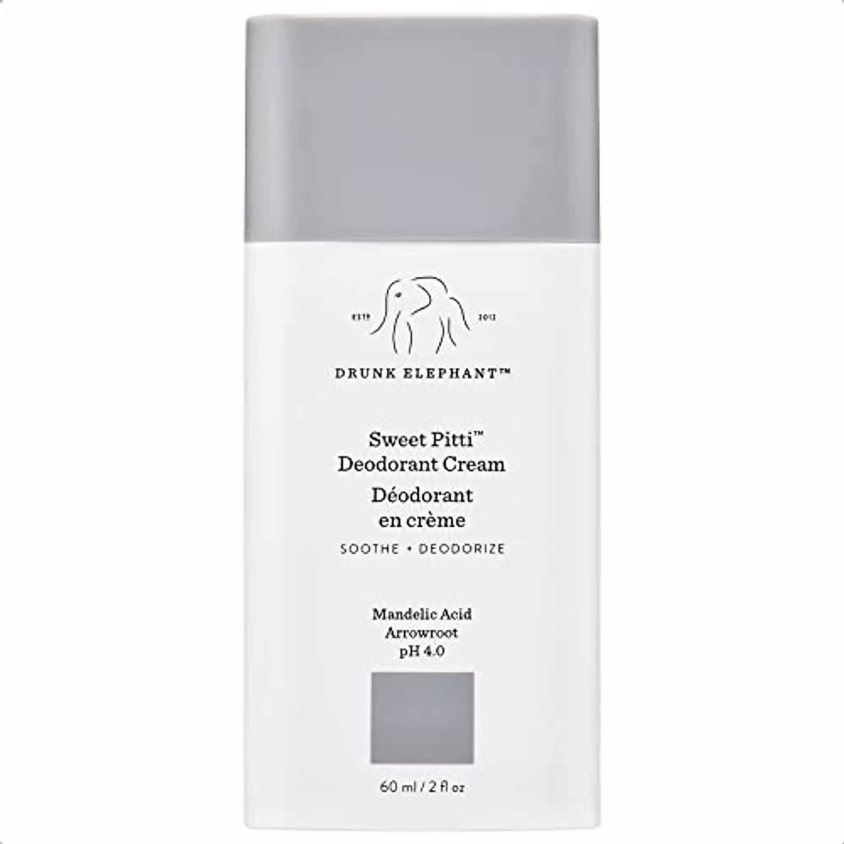 Drunk Elephant Sweet Pitti Deodorant Cream. Soothing and Moisturizing Underarm Deodorizing Cream (60 mL / 2 Fl Oz)