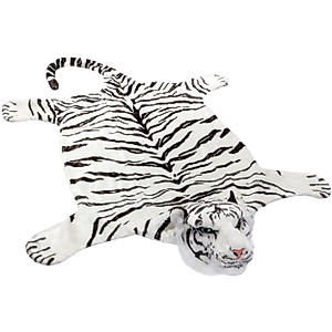BRUBAKER Huge White Tiger Rug 78x47 Inch