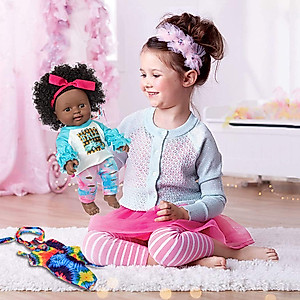 iBayda One-Piece 12 inch Realistic Black Baby Girl Doll Toy African-American Washable Silicone Baby Doll with 2-Sets Doll Clothes (Only One Doll)