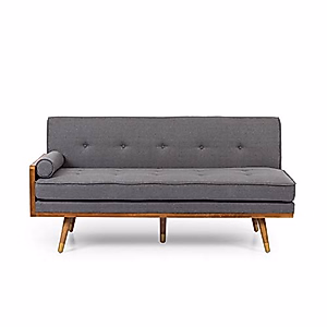 Christopher Knight Home Harriet Sectional, Gray, Dark Walnut