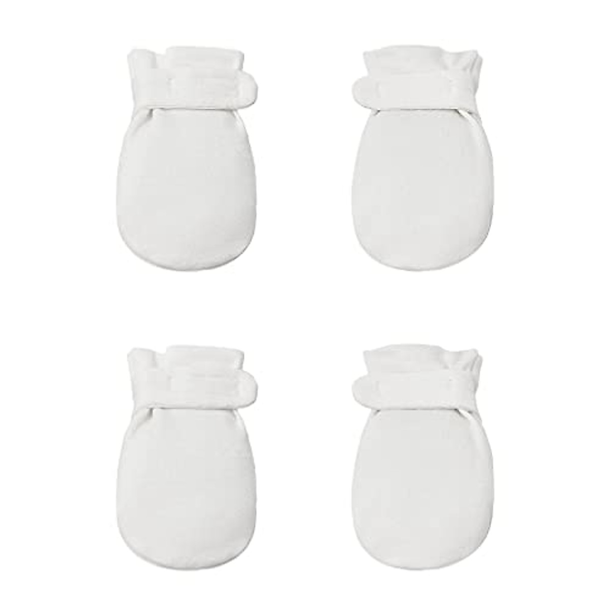 Newborn Baby No Scratch Mittens Stay On, 100% Cotton Breathable, Adjustable Infant Gloves for Baby Boys Girls Mittens