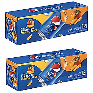 Pepsi soda mango flavor 12 oz , 24 cans total 288 fl oz