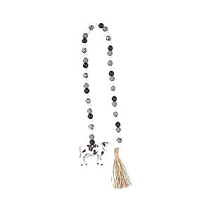Artibetter 4pcs String Rope Wooden Beads Home Tassels Decor Rustic Garland Hanging Farmhouse Beads Delicate Wooden Beads Wooden Beads Garlands Decor for Home Country Style Spring Beads