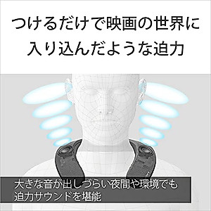 Sony SRS-NS7 Wireless Neckband Speaker, 360 Reality Audio, Hands-Free Calling, IPX4 Splashproof, Long Battery, 12 Hours, Fast Charge 10 Minutes of 60 Minutes, SRS-NS7 HC