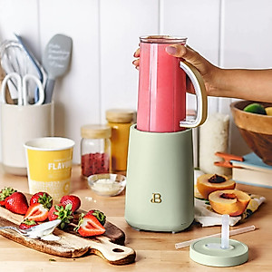Beautiful Personal Blender, 12 Piece Set by Drew Barrymore (Sage Green)