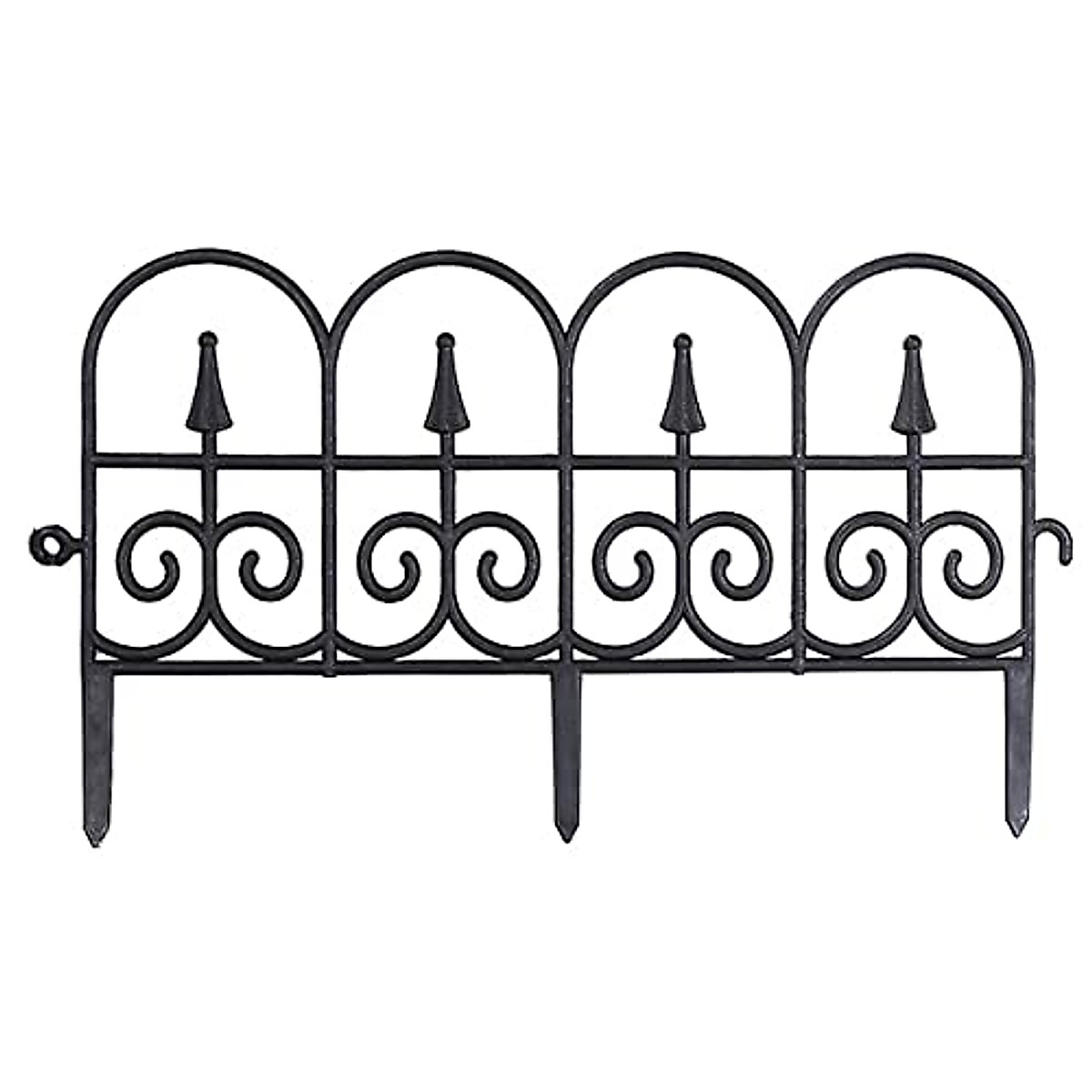 Garden Fence, 10 Pack Decorative No Dig Fencing 20ft (L) x 20in (H) Rustproof Landscape Folding Fence Panel Border Decor Picket Flower Edging for Outdoor Patio Yard Landscape