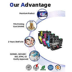BAALAND LC3017 Ink Cartridges Replacement for Brother LC3017 3017 LC3019 3019 Ink Work for Brother Inkjet Printers MFC-J5330DW MFC-J6530DW, MFC-J6730DW MFC-J6930DW(BK/C/M/Y 4-Pack)