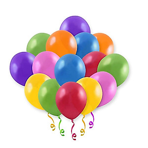 ZHIYE Party Balloons Assorted 8 Inch 100 pieces Bright Metallic Balloons Suitable for Birthday Parties, Weddings, Anniversaries, Celebrations