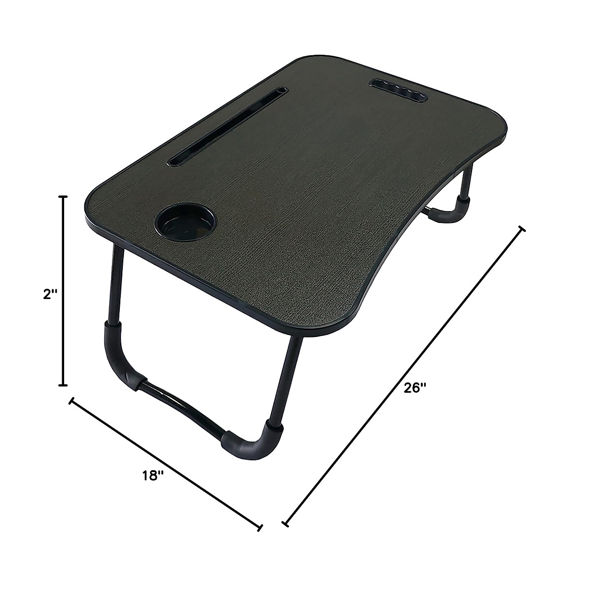 THE DUO Laptop Workstation for Bed and Sofa - Foldable Laptop Table, Portable Table for Bed, Lap Desk for Working, Reading, Eating - Marble, 26 x 17.5 inches