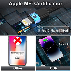 Coiled Lightning Cable for Car [2 Pack], Coiled Apple Carplay Cable 6ft [Apple Mfi Certified] Coil iPhone Charger Cord Compatible with Iphone14/13/12/11 Pro Max/Xs Max/Xr/Xs/X/8/7/Plus/6s Ipad/iPod