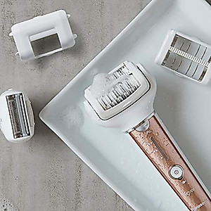 Panasonic, Cordless Shaver Epilator for Women with 5 Attachments Gentle WetDry Hair Removal for Legs Underarms Bikini Face ESEL7AP, White, 1 Count