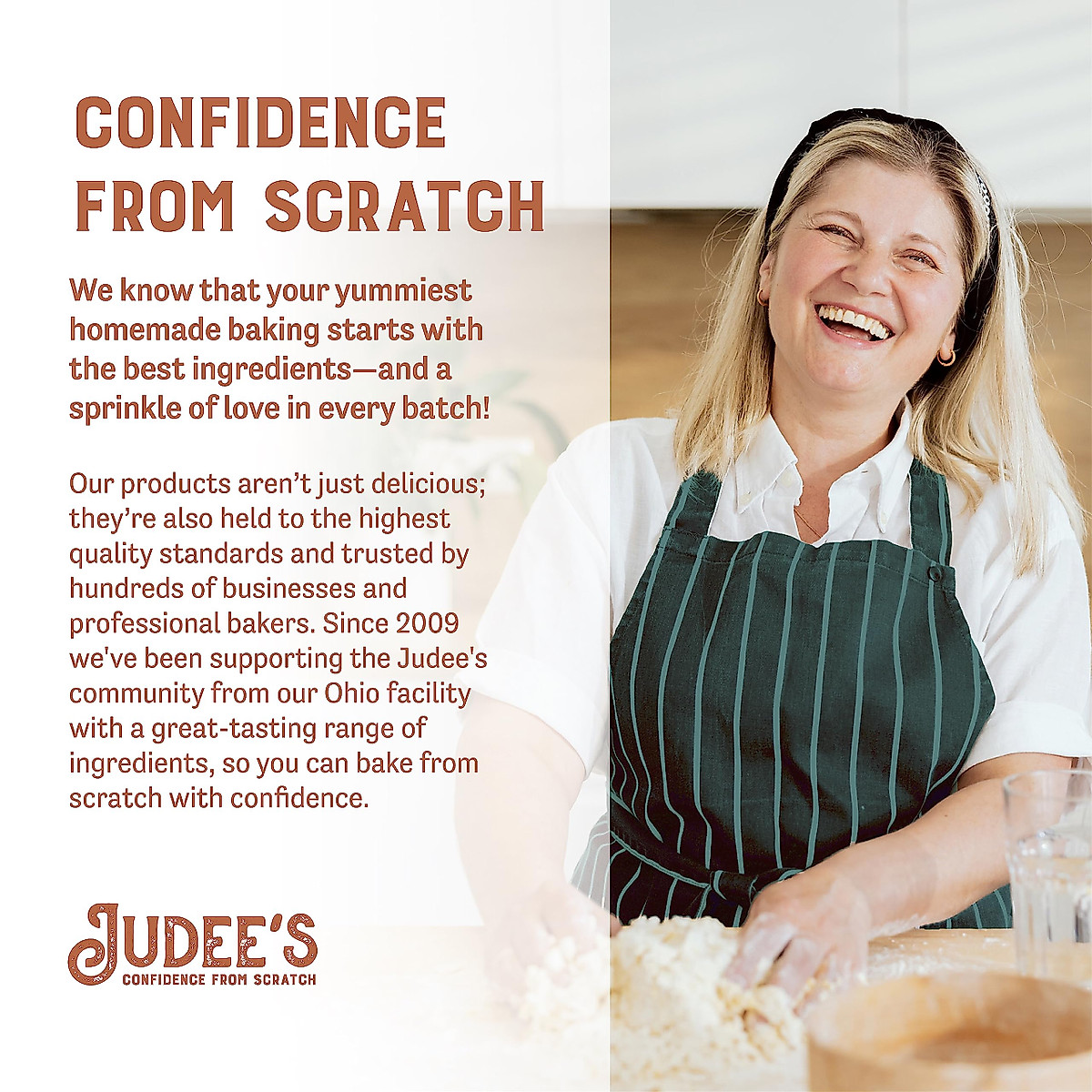 Judee's Gluten Free Dried Pasteurized Egg White Protein Powder 8 oz - USDA Certified Non-GMO - Gluten-Free, Nut-Free - Single Ingredient - Made in USA