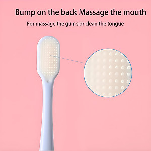 LINGXIYA Pet Toothbrushes Dog Cleaning Toothbrush Extra Soft Dog Toothbrushes for Puppy Small Dog and Cat Teeth Care Dog Toothbrush Pet Cat Dog Toothbrush 4 Pack Kit (Blue/Black/Pink/Brown)