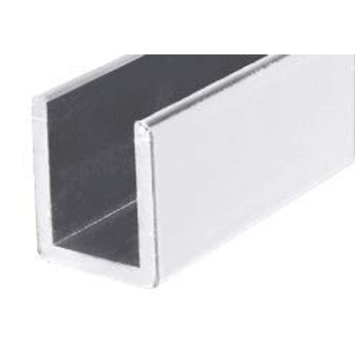 CRL Bright Anodized Frameless Shower Door Aluminum Deep U-Channel for 3/8" Thick Glass - 95 in long