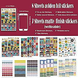 NICKANG Planner Stickers and Accessories | 31Sheets/1740+Pcs | Productivity & Decorative Stickers and Accessories, Ideal for Budget, to Do List, Journals, Calendars, Daily, Women, Adults, Holiday