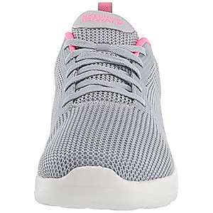 Skechers womens Walking Sneaker, Gray/Pink, 7 US