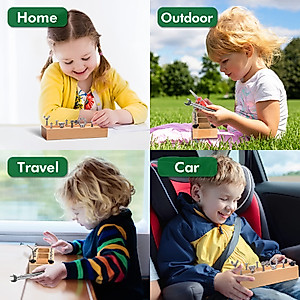 Sunix Montessori Screw Driver Board for Kids, Screw Sorter Game Basic Skills Educational Sensory Learning Toy for 3 4 5 Year Old Kids Toddlers, Preschool, Classroom STEM Montessori Toy