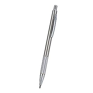 Oumefar Tungsten Steel Glass Cutter, 1 pc Scriber Metal Cutting Lettering Diamond Scribe Pen Engraver Glass Cutting Metal Scribe Tool for Ceramics (Silver)