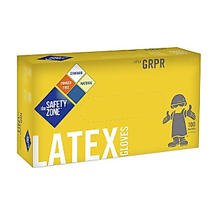 Powder-Free Rubber Gloves, Safe Gloves Disposable Latex Gloves Medium Non-Sterile for Mechanic, Cleaning, Kitchen... NOT for: Medical Gloves, Latex Free, Large, Nitrile Gloves Large & Vinyl Gloves
