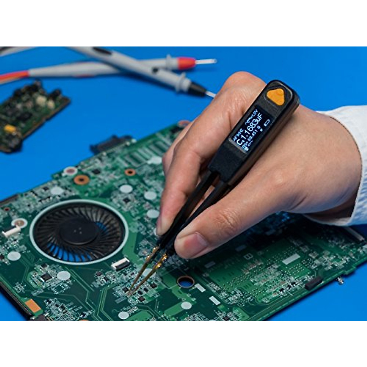 LCR Research Pro1 Plus - 100KHz LCR Meter with 0.1% Accuracy/LED Tester/ESR Meter/Smart SMD Tweezers