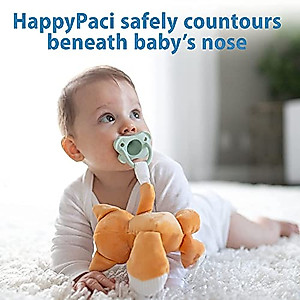 Dr. Brown's Baby Lovey Pacifier Holder & Teether Clip with Pink HappyPaci and Three Flexees Beaded Teether Rings, 100% Silicone