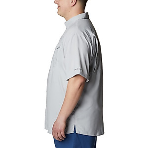 Columbia Men's Low Drag Offshore Short Sleeve Shirt, UPF 40 Protection, Moisture Wicking Fabric T-Shirt,Cool Grey,XX-Large