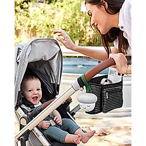 Skip Hop Universal Stroller Organizer, Grab & Go, Black Grey Stripes