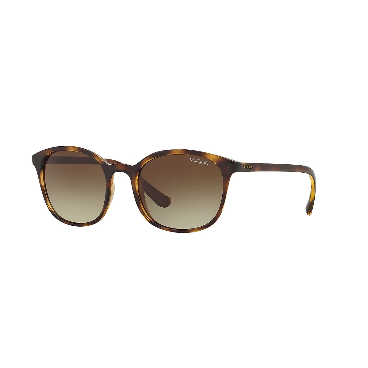 Vogue Eyewear Women's VO5051S Square Sunglasses, Dark Havana/Brown Gradient, 52 mm