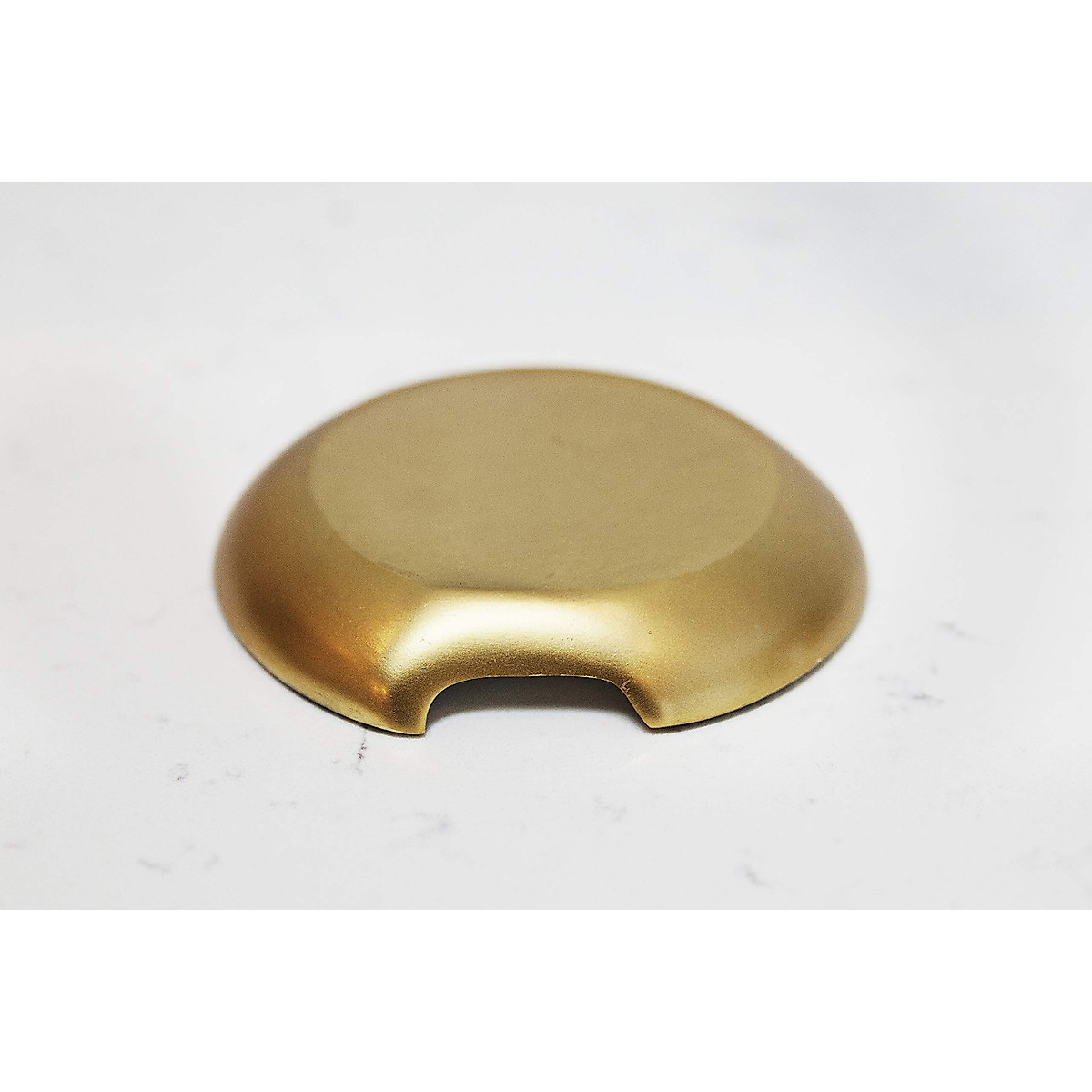 Alchemade White Spoon Rest - Stylish Brass And Enamel Aesthetic Cooking Spoon Holder In A Mid-century Style For Your Kitchen - Jewelry Trinket Holder For Your Bedroom Or Soap Dish For Your Bathroom