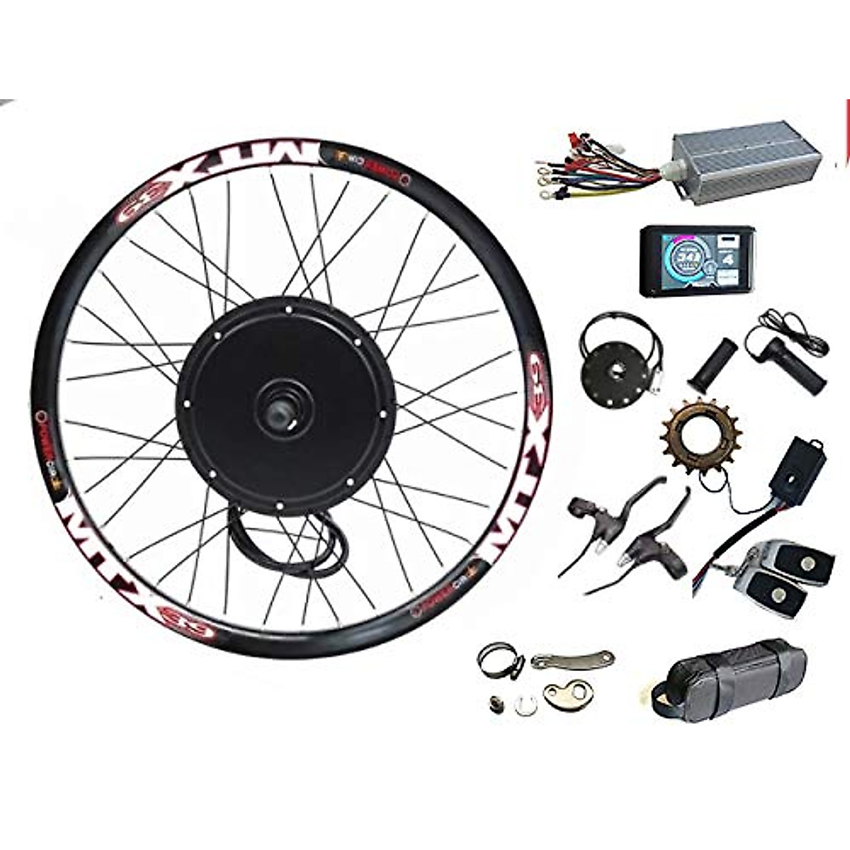 NBPOWER 135mm dropouts e-Bike kit 48V-72V 3000w e Bike Conversion Kit 100km/h Speed 3000W ebike Conversion kit(26inch Rear)
