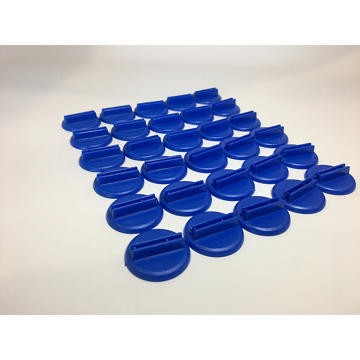 Baseball Card Stand Holder for Trading Cards, Place Cards, Business Cards, Football Cards, Basketball Cards, Hockey Cards, and Board Game Cards: Display 30 Cards with Blue Round Card Stands