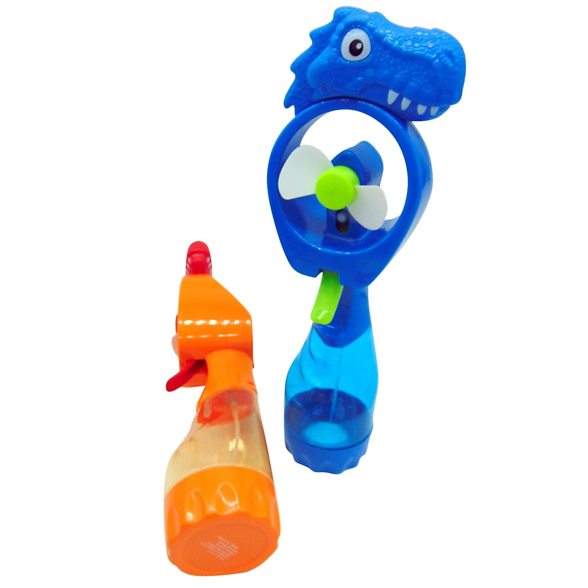 Dinosaur Misting Spray Bottle Fan Kids Personal Cooling Mist Portable Handheld Humidifier Powered Tyranasaurus T-Rex Fans with Mist for Boys or Girls, Set of 2