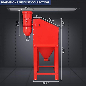Oarlike 1.6 HP Dust Collector with 1.8 Gallon Capacity, Dust Collection Reclaimer System for Sandblasting Cabinets and Media Blasters