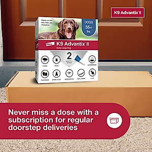 K9 Advantix II XL Dog Vet-Recommended Flea, Tick & Mosquito Treatment & Prevention | Dogs Over 55 lbs. | 2-Mo Supply