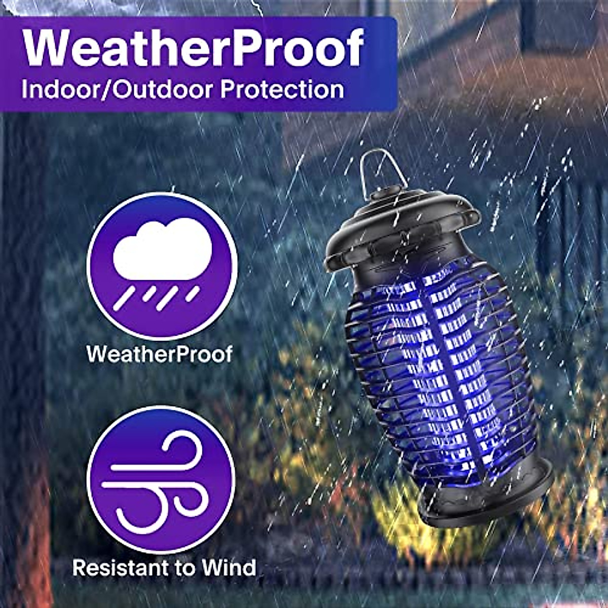 Bug Zapper Electronic Mosquito Zapper,Pest Trap for Fly Zapper Gnat Moth,Insect Killer for Home Garden