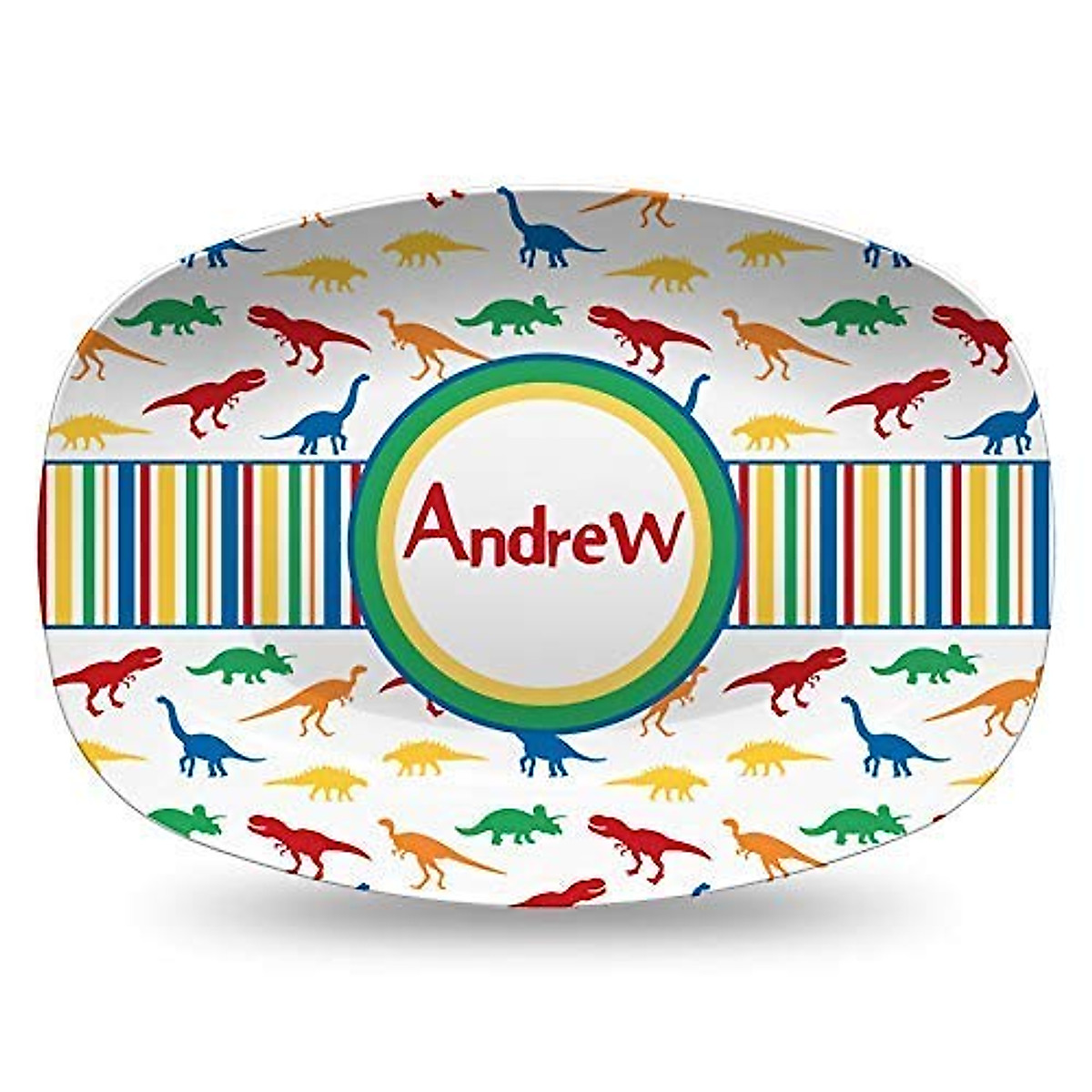 Kids Personalized Plate Set - Dinosaur - Personalized Dinnerware Set, Dinosaur Personalized Plate, Bowl, Placemat, Mug, Platter - Choose Your Pieces