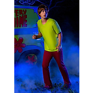 Scooby Doo Shaggy Costume for Men - Green Shirt and Maroon Pants - Hippie Detective Outfit for Halloween