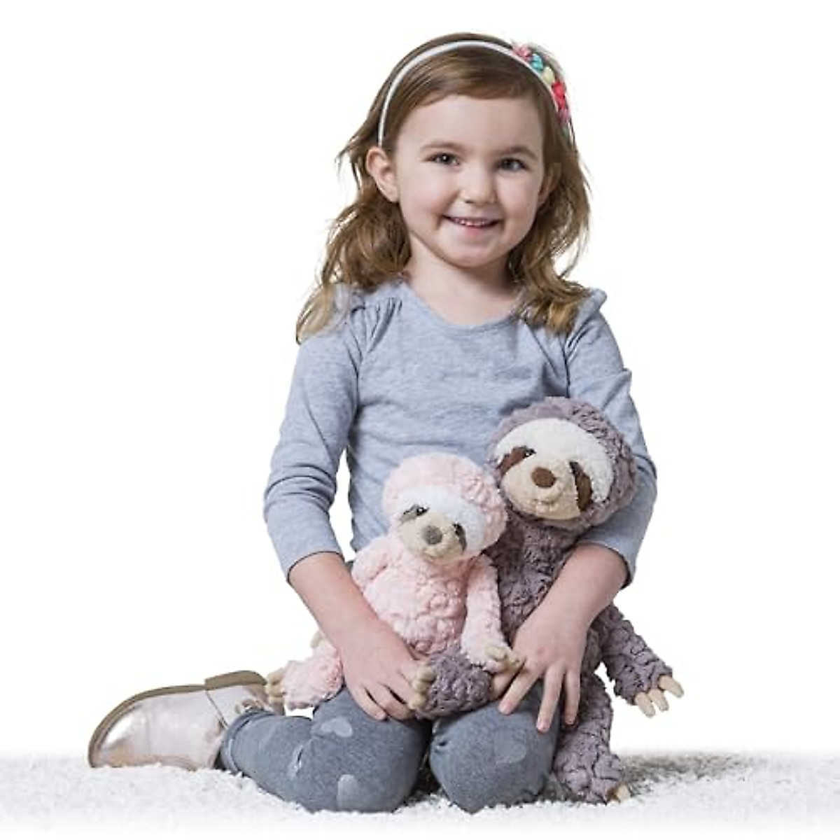 Mary Meyer Grey Putty Stuffed Animal Soft Toy, Sloth, 12-Inches